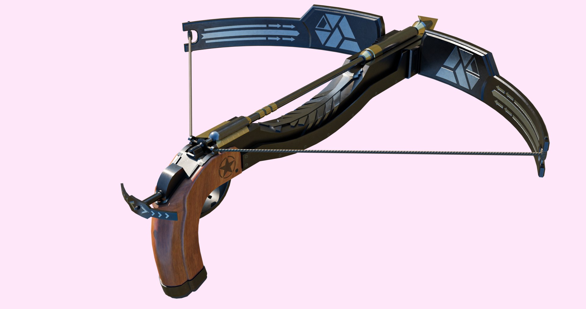 3D Crossbow Gun GameReady with PBR Unity Unreal Engine V-Ray Arnold ...