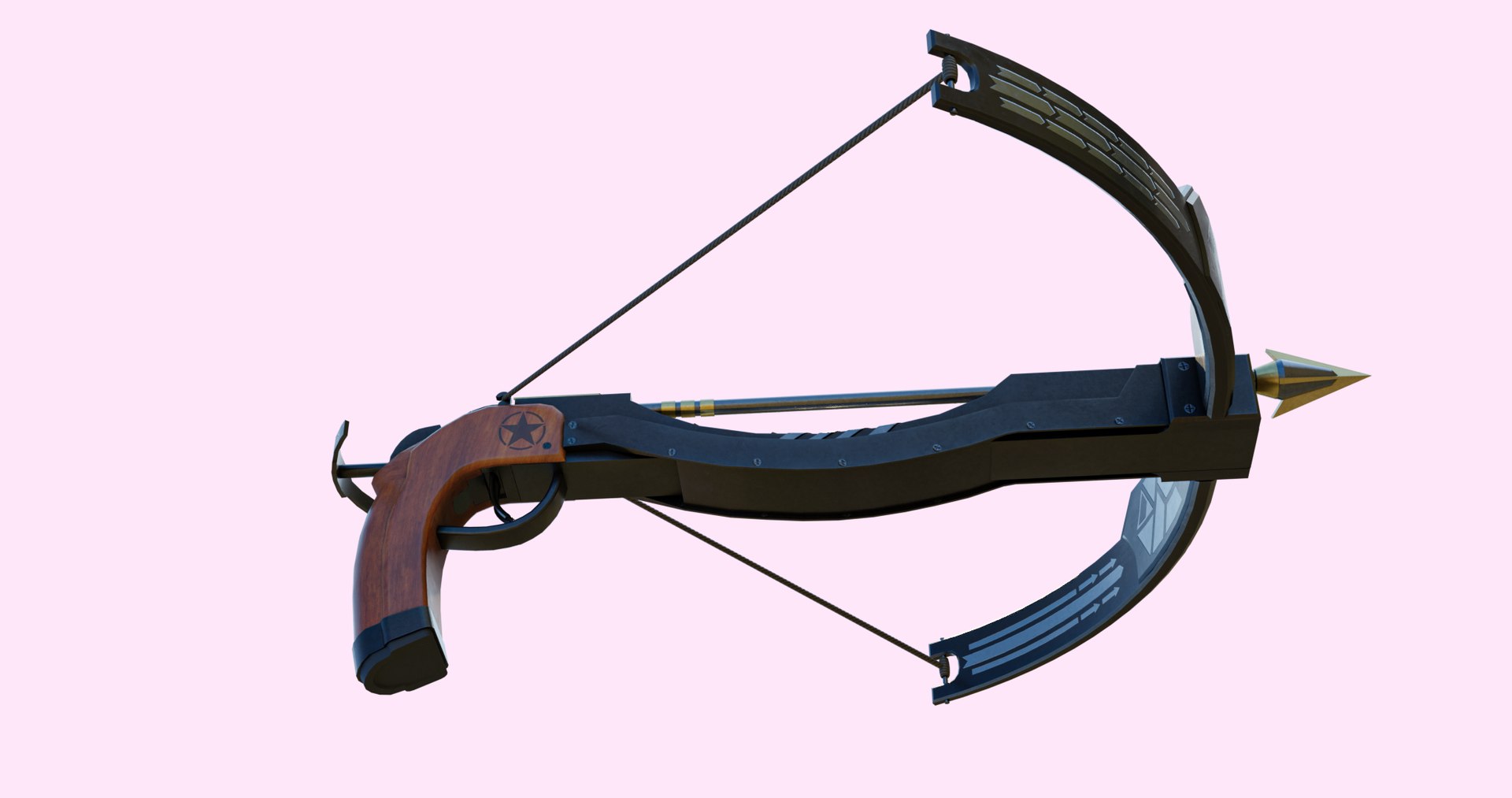 3D Crossbow Gun GameReady with PBR Unity Unreal Engine V-Ray Arnold ...