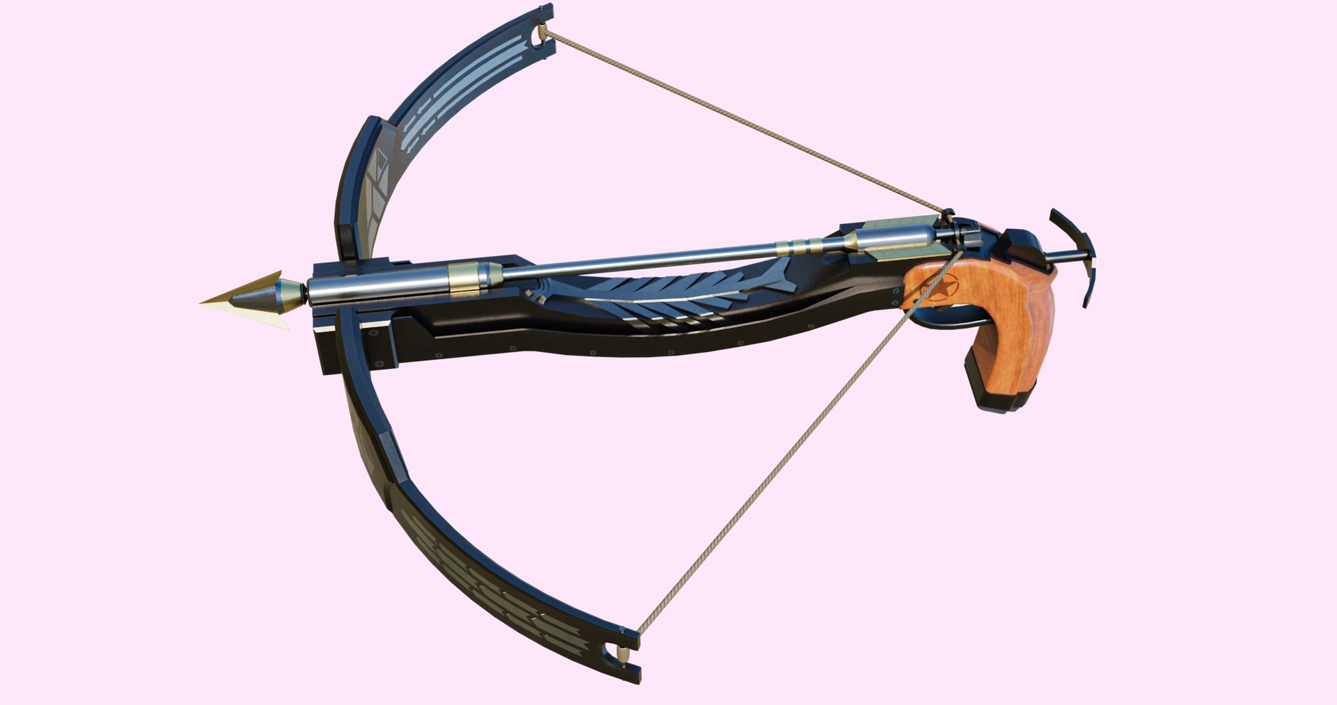 3D Crossbow Gun GameReady with PBR Unity Unreal Engine V-Ray Arnold ...