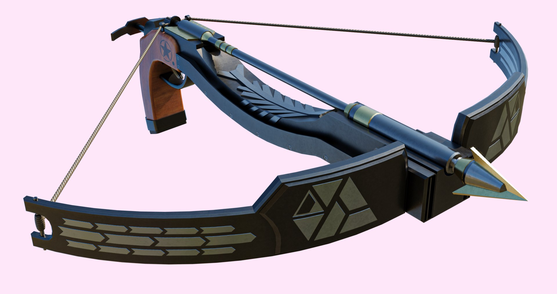 3D Crossbow Gun GameReady With PBR Unity Unreal Engine V-Ray Arnold ...