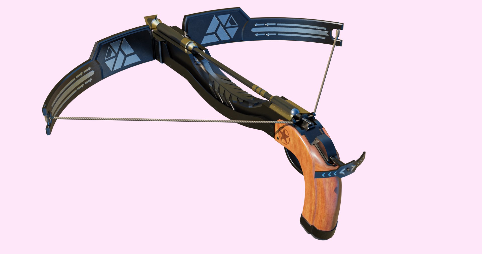 3D Crossbow Gun GameReady With PBR Unity Unreal Engine V-Ray Arnold ...