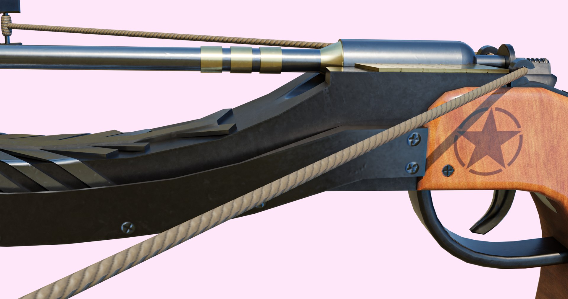 3D Crossbow Gun GameReady With PBR Unity Unreal Engine V-Ray Arnold ...