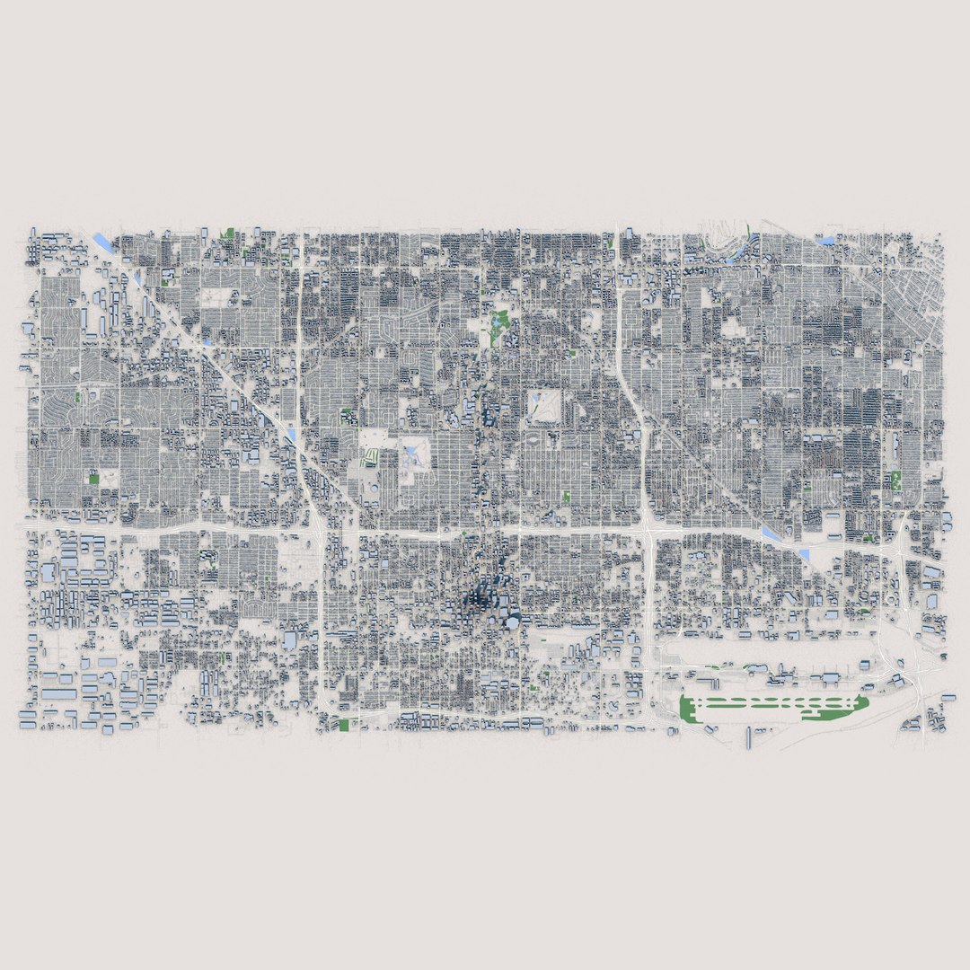 3D Phoenix City Arizona United States Map Model - TurboSquid 2315386