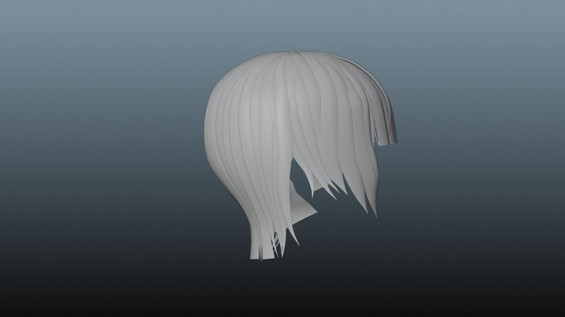 3D Female Hair Low Poly 4 Colors - TurboSquid 2143121