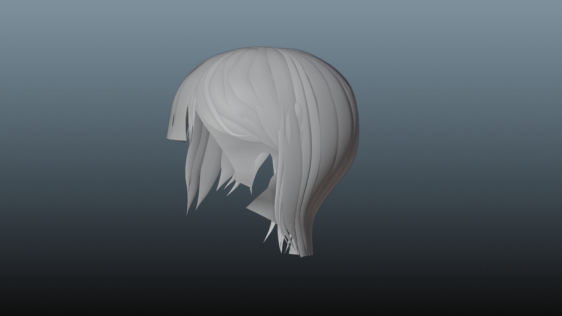 3D Female Hair Low Poly 4 Colors - TurboSquid 2143121