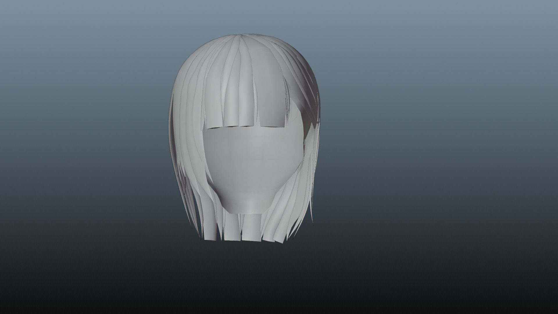 3D Female Hair Low Poly 4 Colors - TurboSquid 2143121