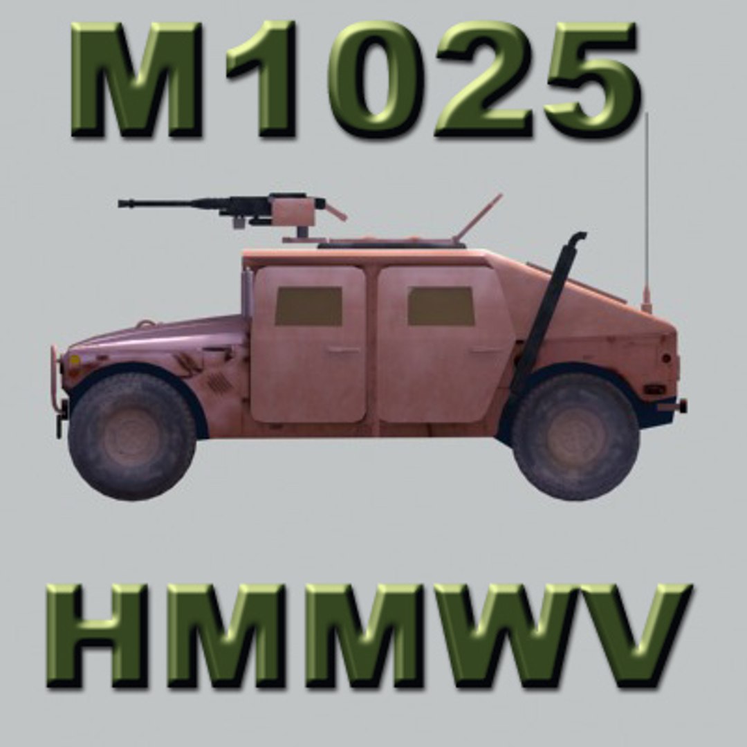 3d Model Of Desert Military Base Vehicles