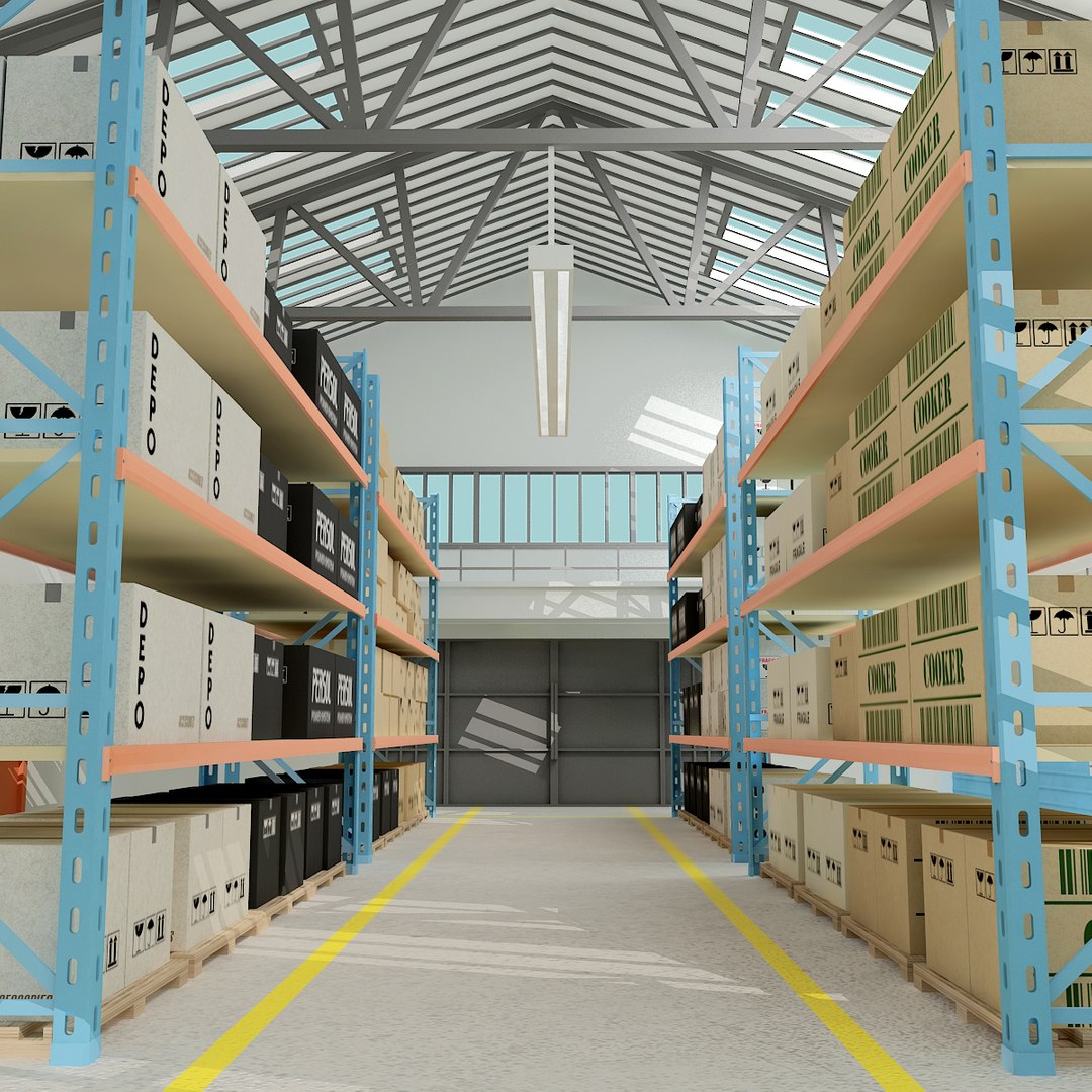 Large Architectural Warehouse 3d Max