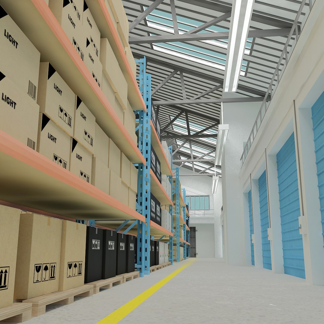 Large Architectural Warehouse 3d Max