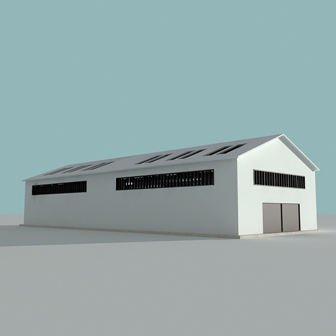 Large Architectural Warehouse 3d Max