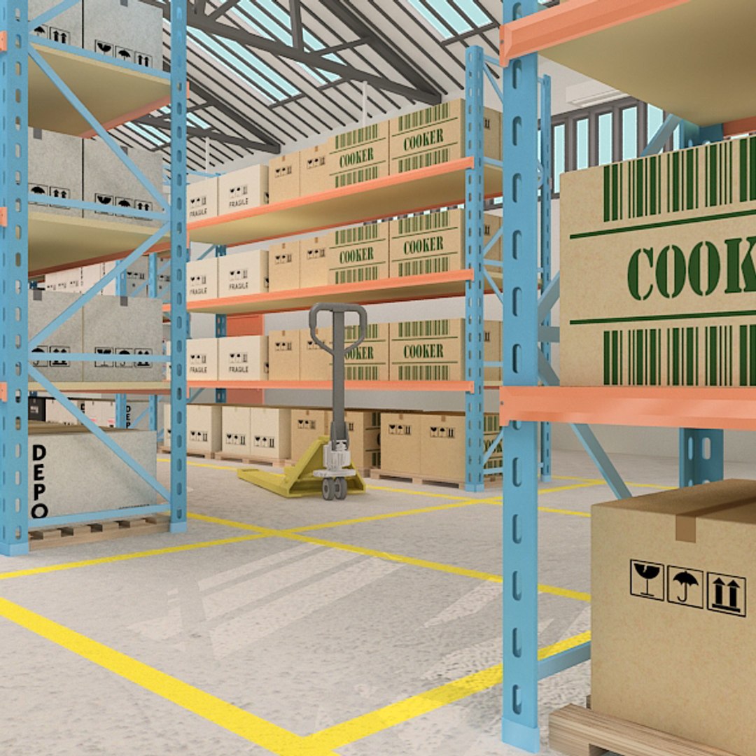 Large Architectural Warehouse 3d Max