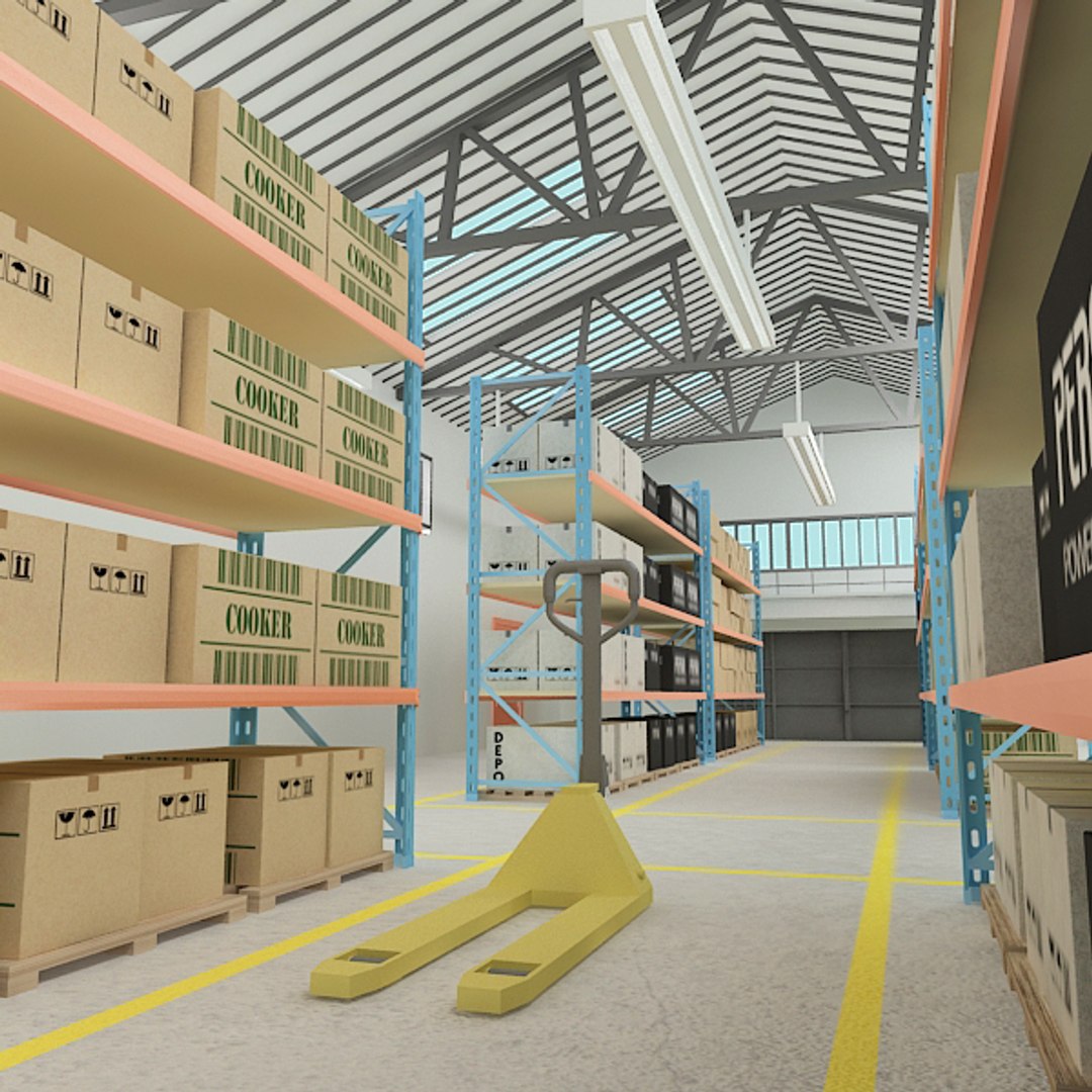 Large Architectural Warehouse 3d Max