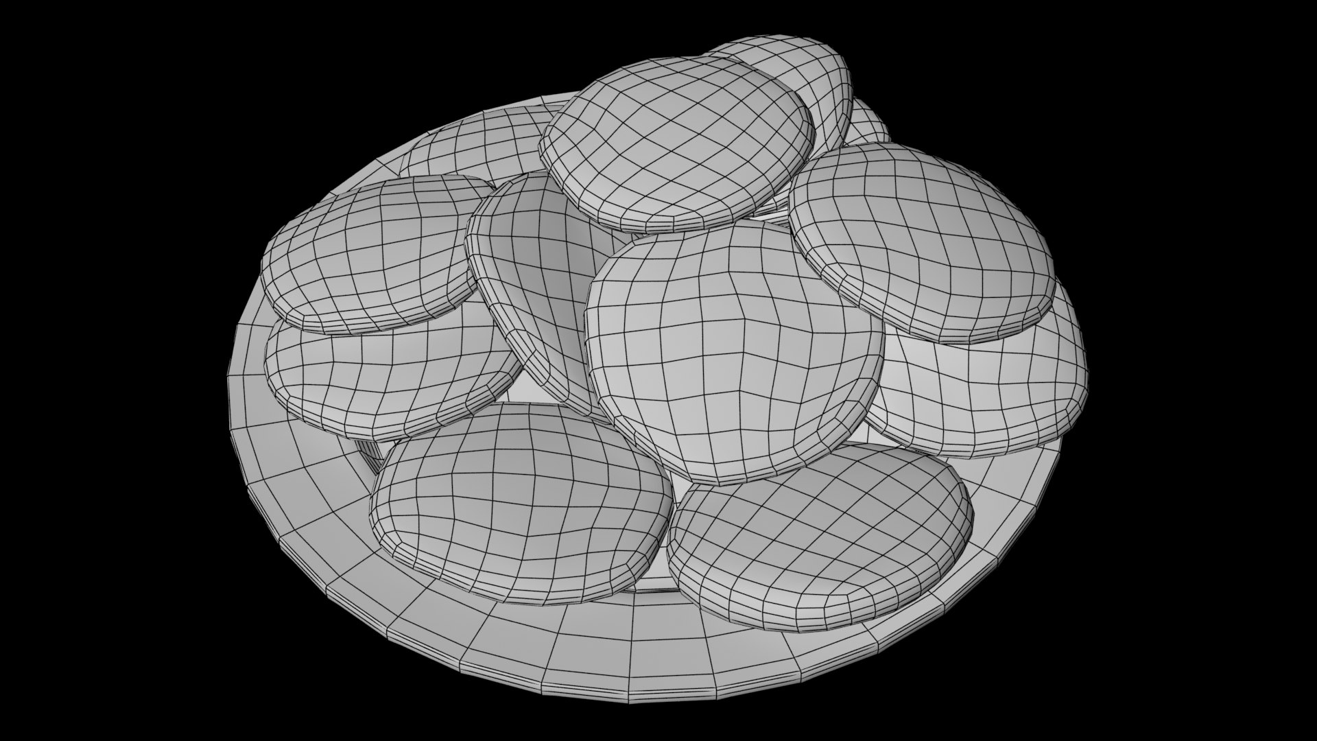 3D Chocolate Chip Cookies Model - TurboSquid 1925794