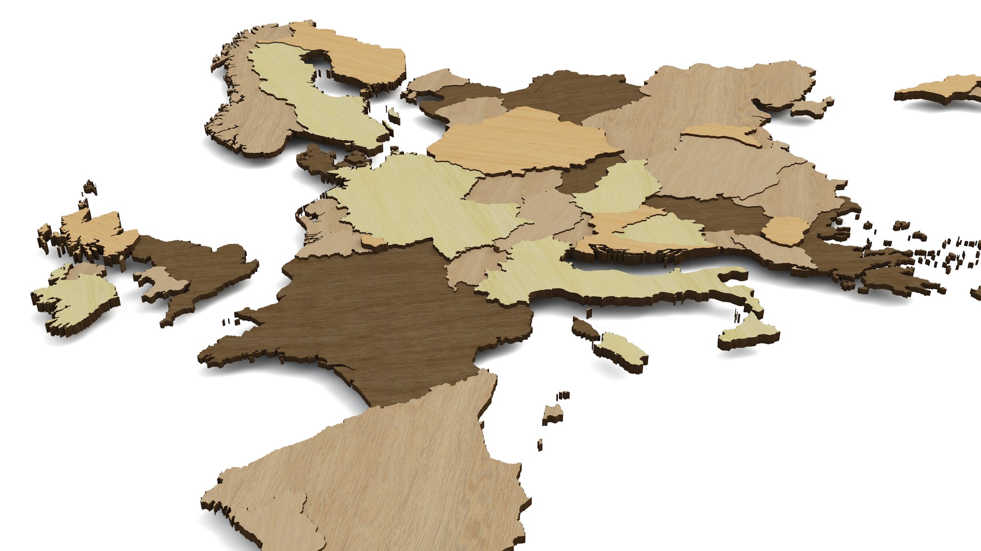 Europe Map Model - TurboSquid 1906780