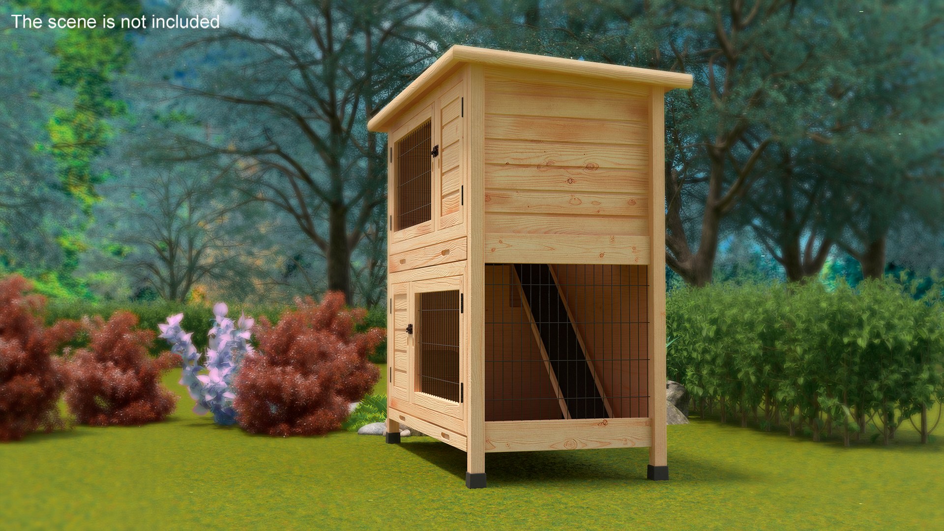3D Wooden Rabbit Hutch - TurboSquid 2141432