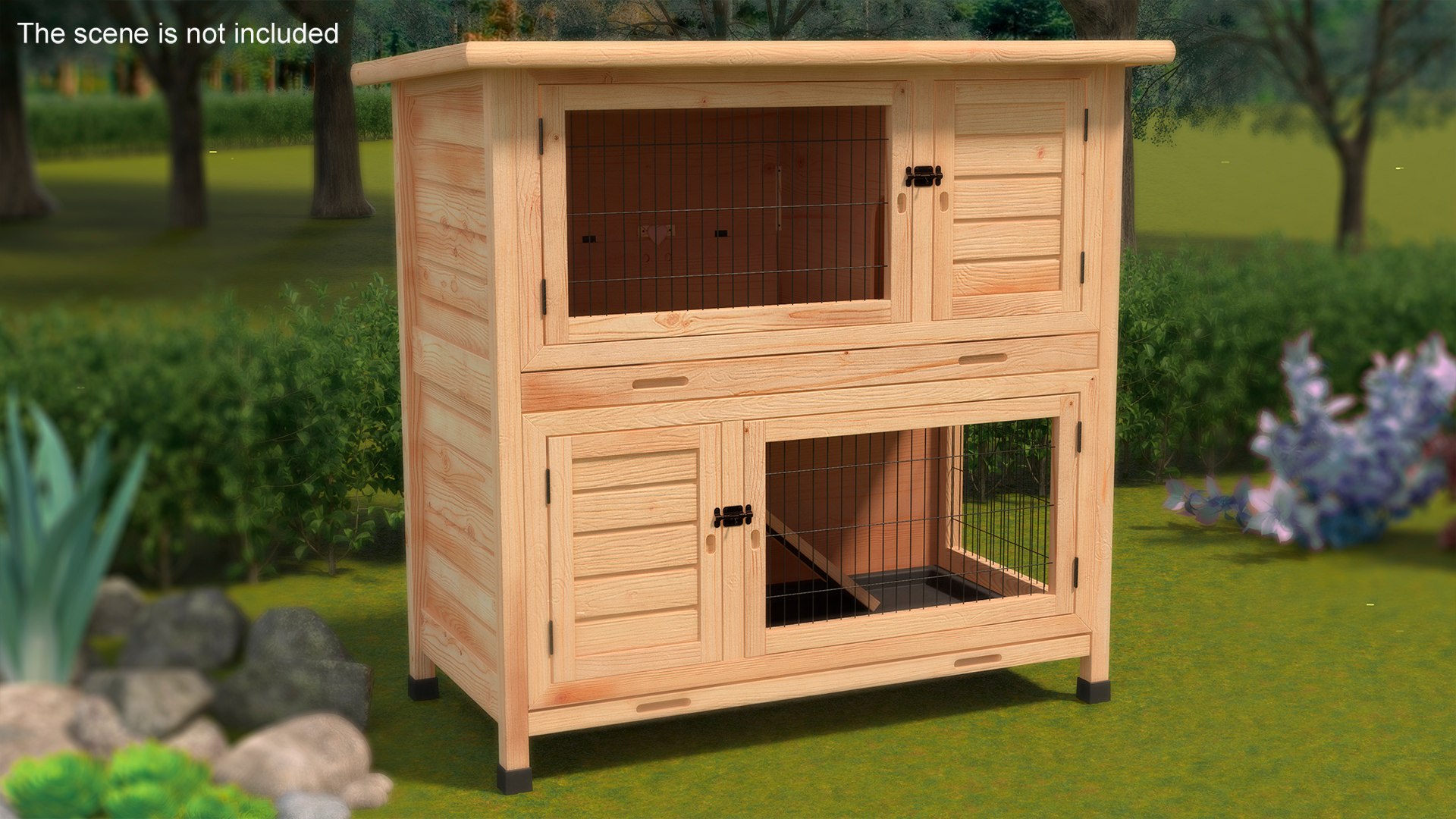 3D Wooden Rabbit Hutch - TurboSquid 2141432