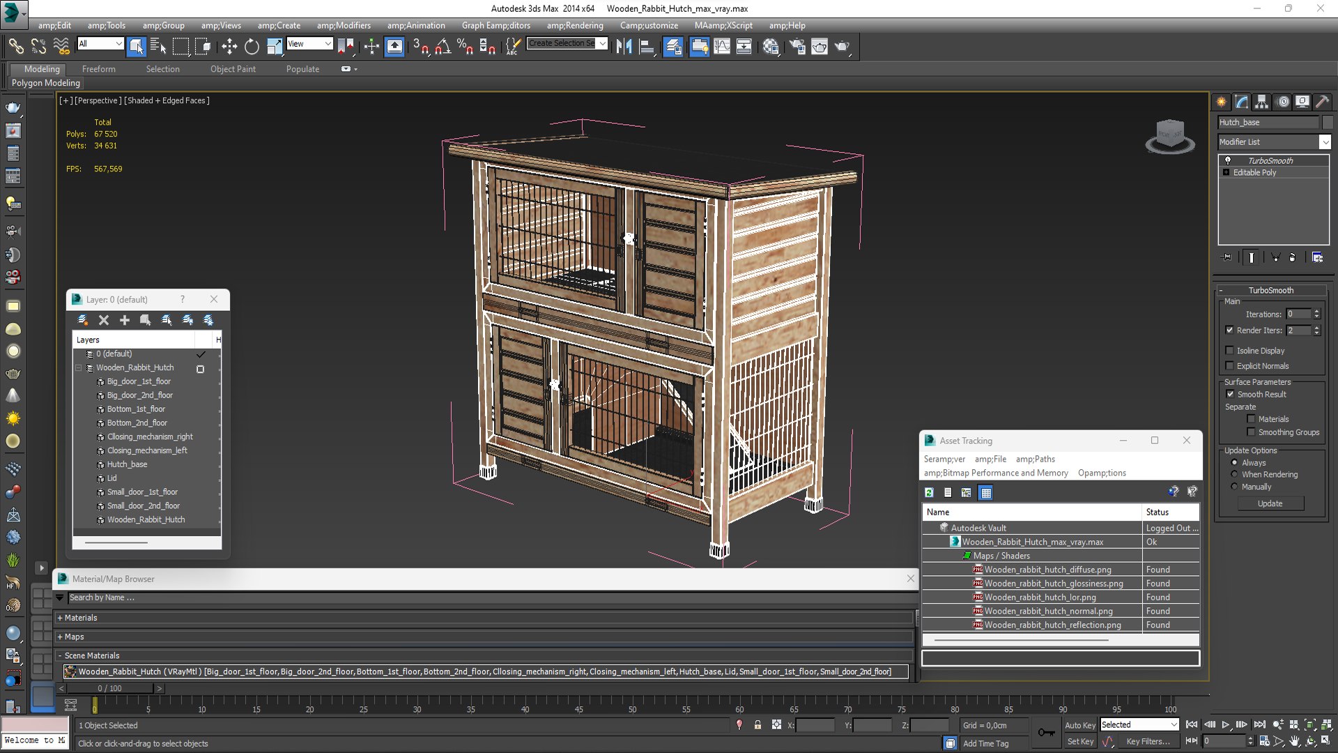 3D Wooden Rabbit Hutch - TurboSquid 2141432