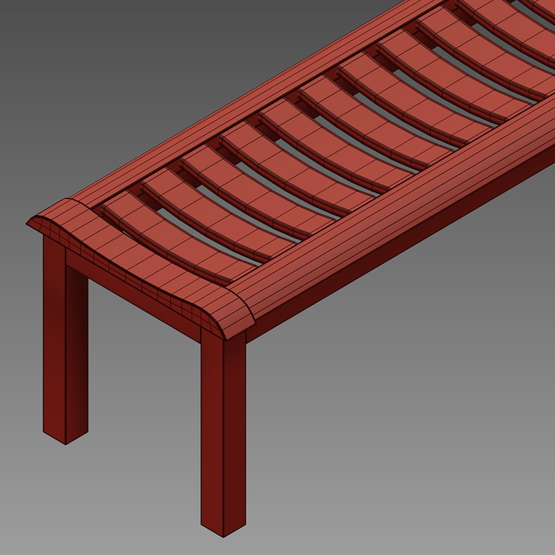 Wooden Bench Made Of Natural Wood 3D Model - TurboSquid 2161257