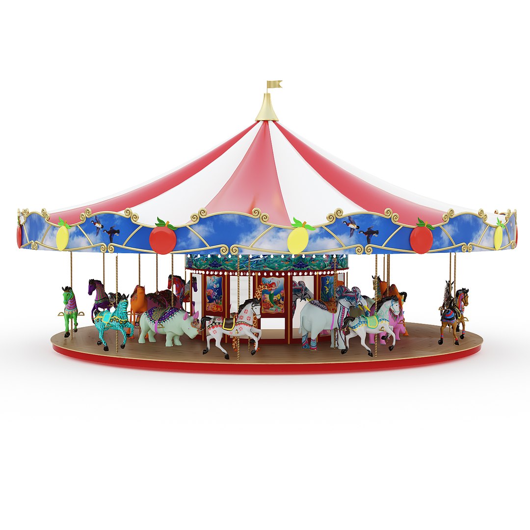 3D carousel attraction - TurboSquid 1601391