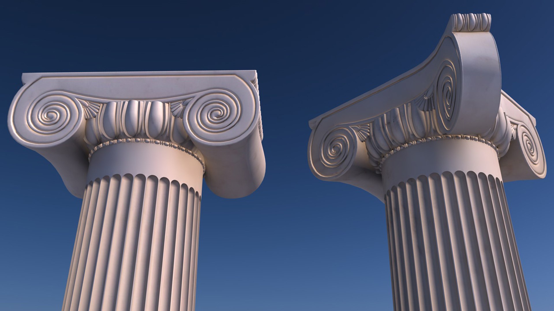 greek corinthian columns 3d 3ds