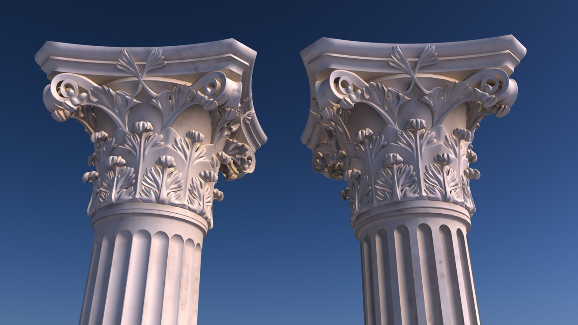 greek corinthian columns 3d 3ds