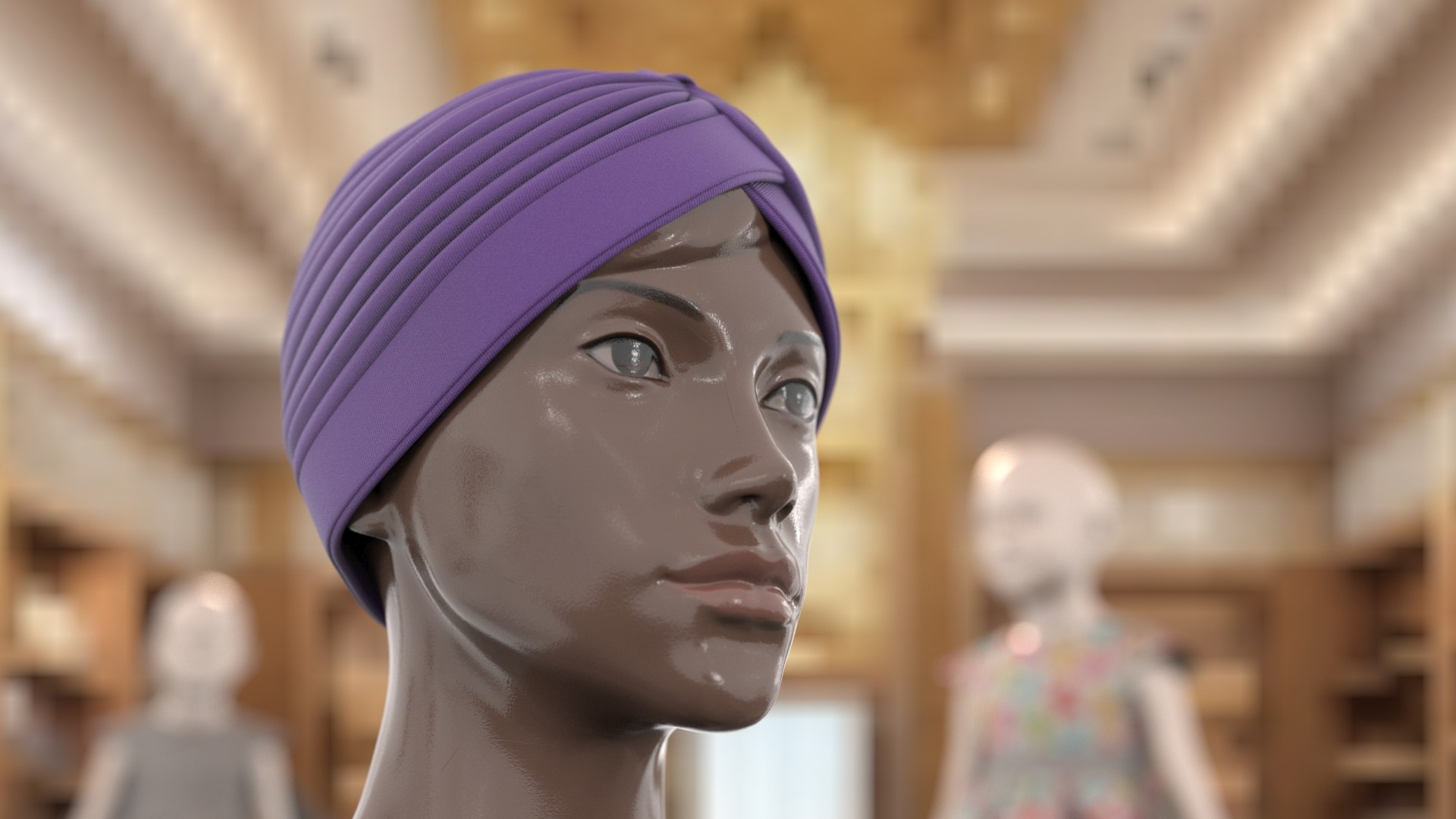 Fashion Turban On Mannequin Head 3D Model - TurboSquid 2390673