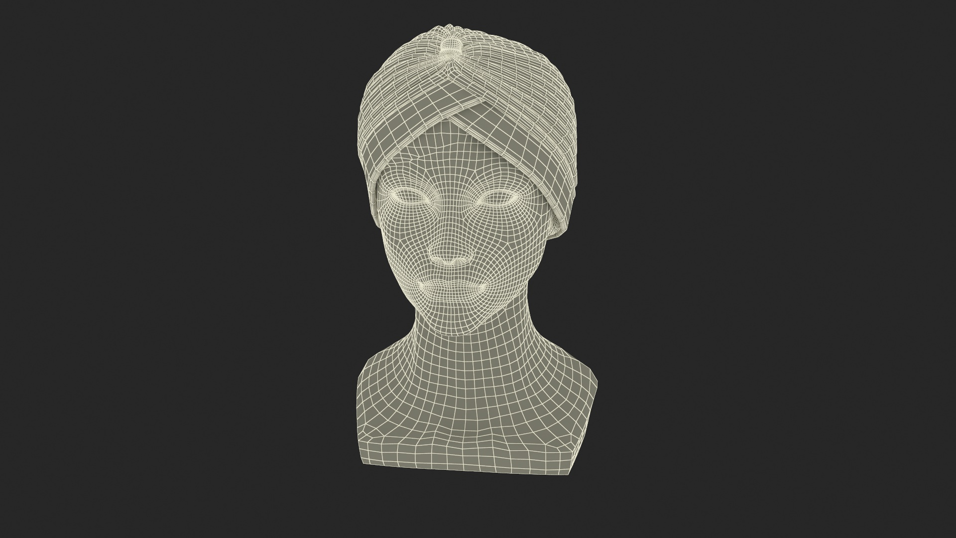 Fashion Turban On Mannequin Head 3D Model - TurboSquid 2390673