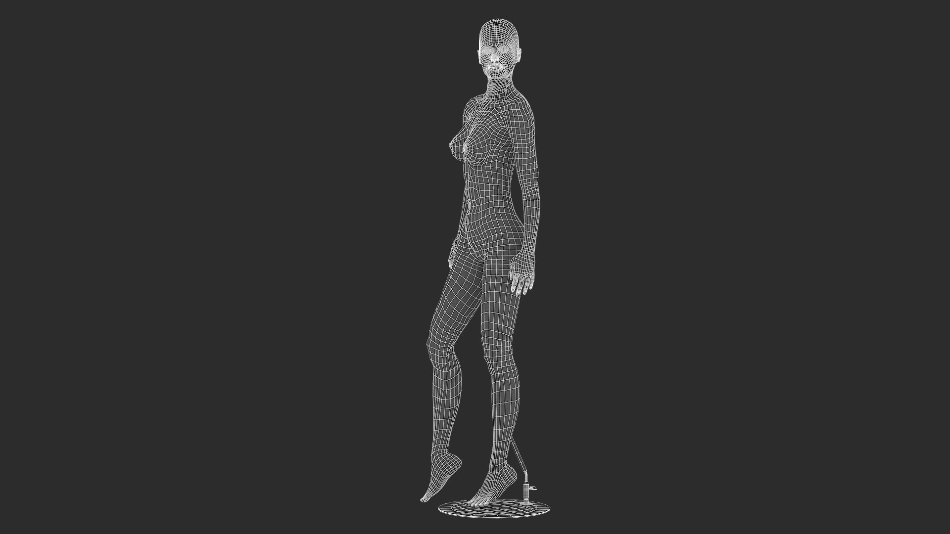 3D Model Female Mannequin Pose 01 - TurboSquid 2375617