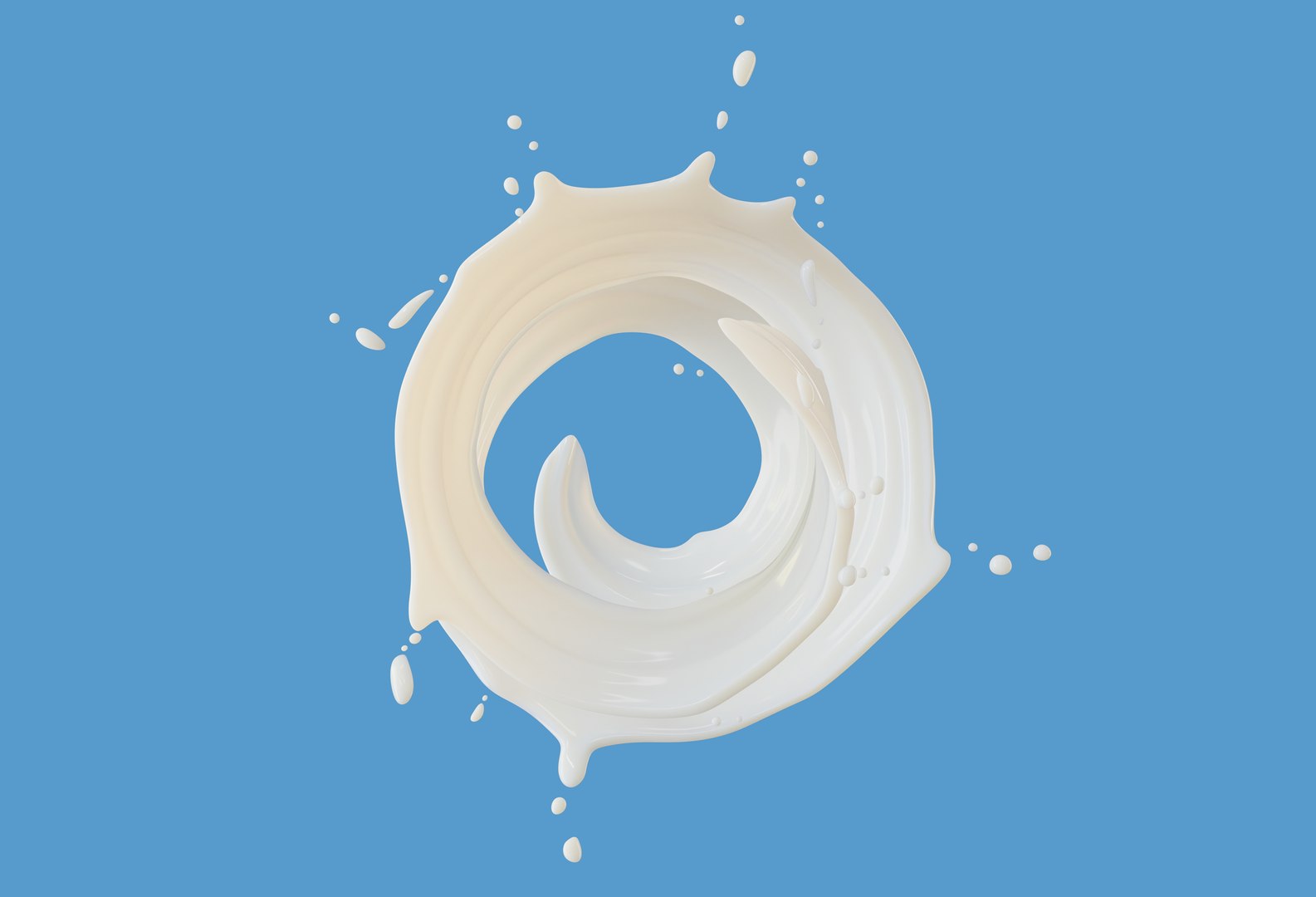 Milk Spiral Splash 3D Model - TurboSquid 2417606
