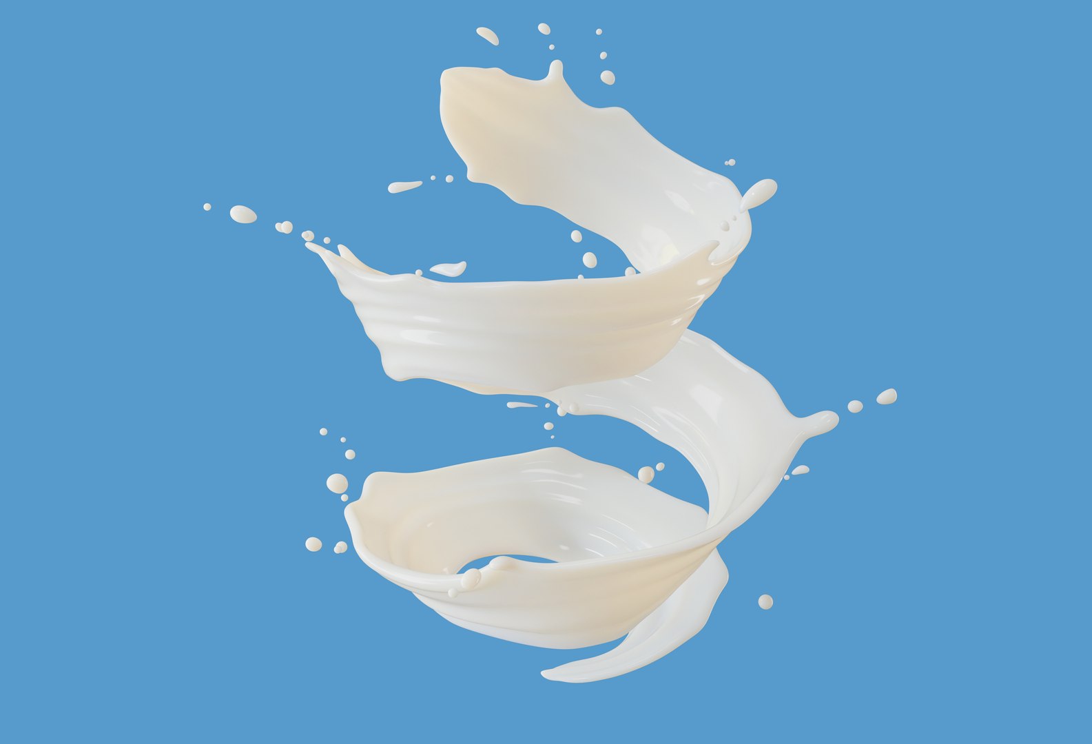 Milk Spiral Splash 3D Model - TurboSquid 2417606