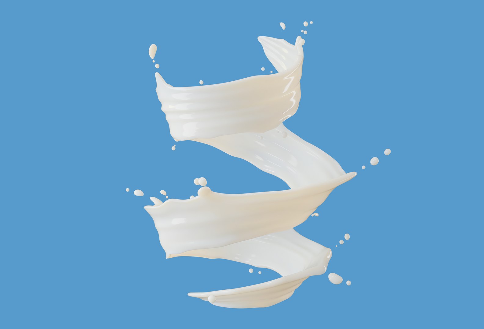 Milk Spiral Splash 3D Model - TurboSquid 2417606