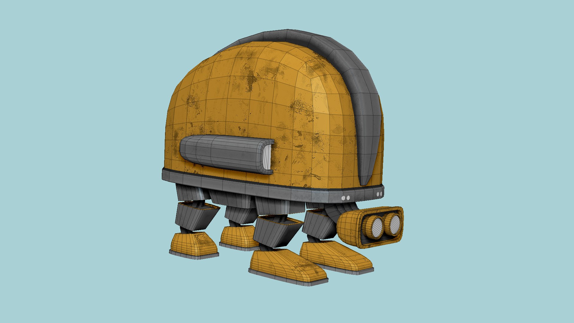 3D Turtleback Robot J04 Yellow - SciFi Character Design - TurboSquid ...