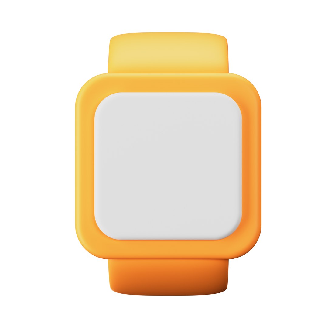 3D 3d Yellow Smart Watch - TurboSquid 2423469