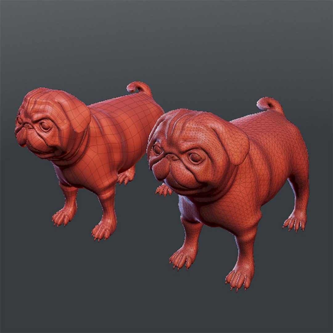3D pug 02 - TurboSquid 1284651