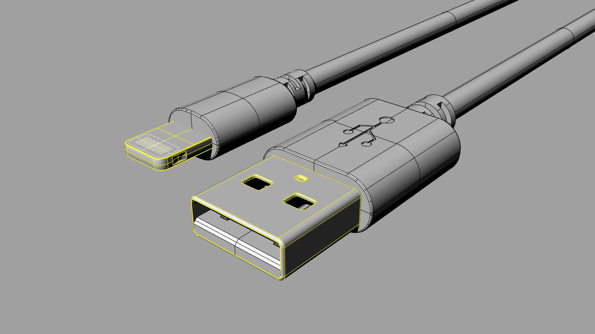 3D Usb Cable Model - TurboSquid 1610216