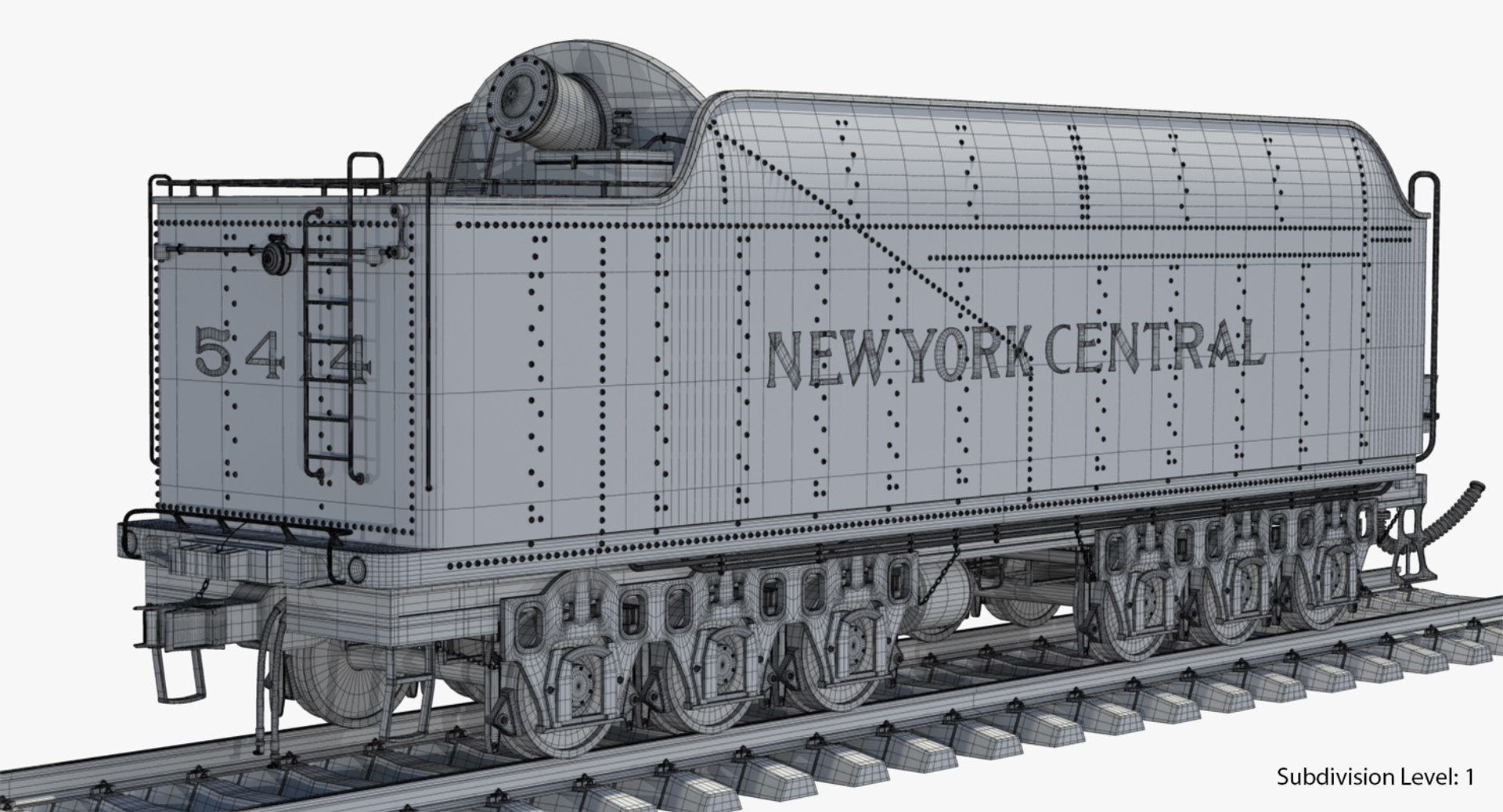 Hudson Coal Tender 3d Model
