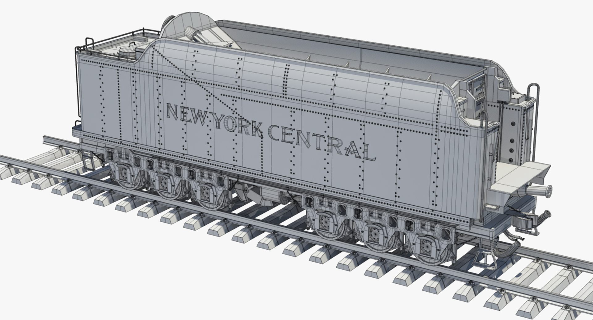 Hudson Coal Tender 3d Model