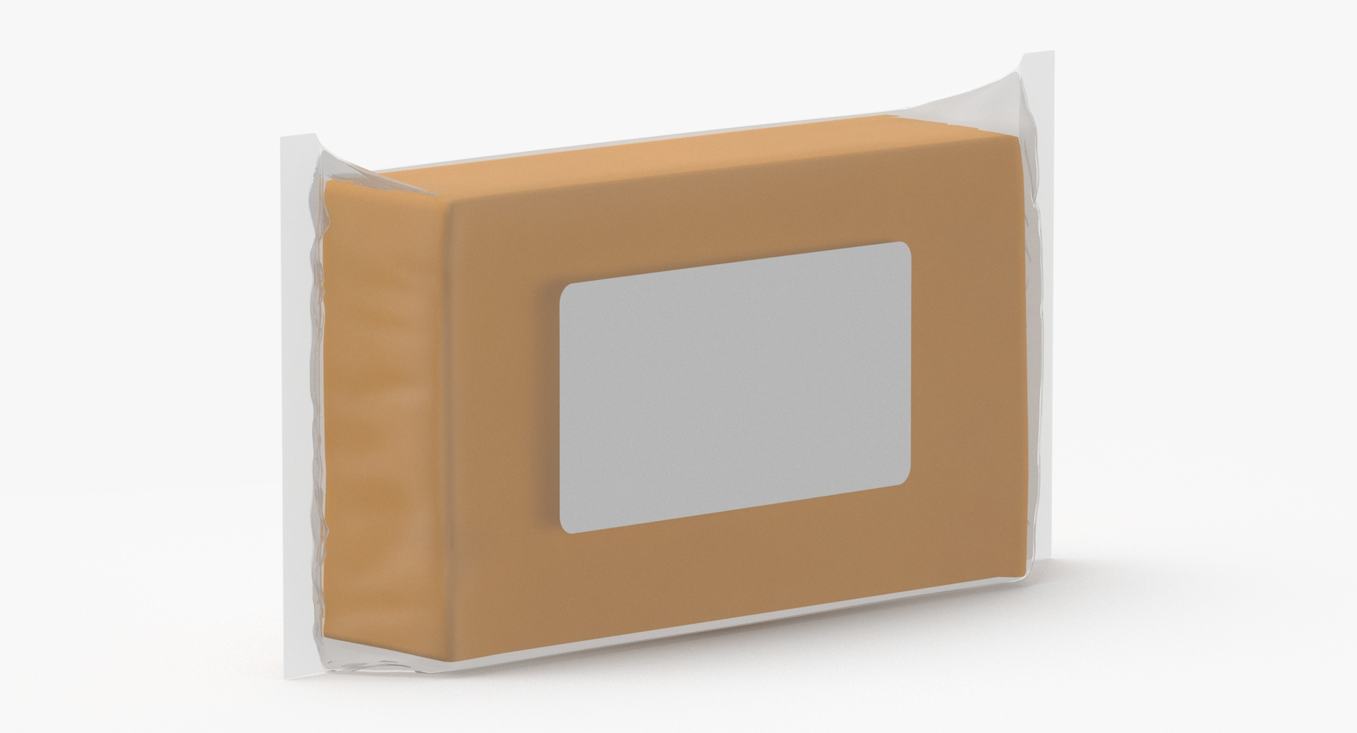 3D Model Block Cheese 1lbs Blank And Generic Label - TurboSquid 2013541