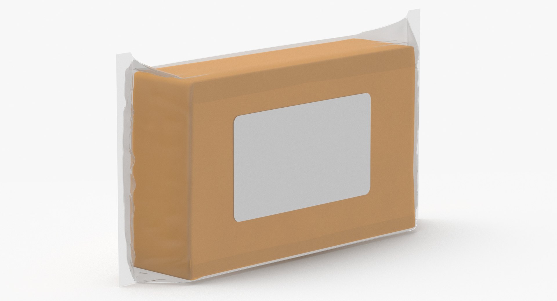 3D Model Block Cheese 1lbs Blank And Generic Label - TurboSquid 2013541