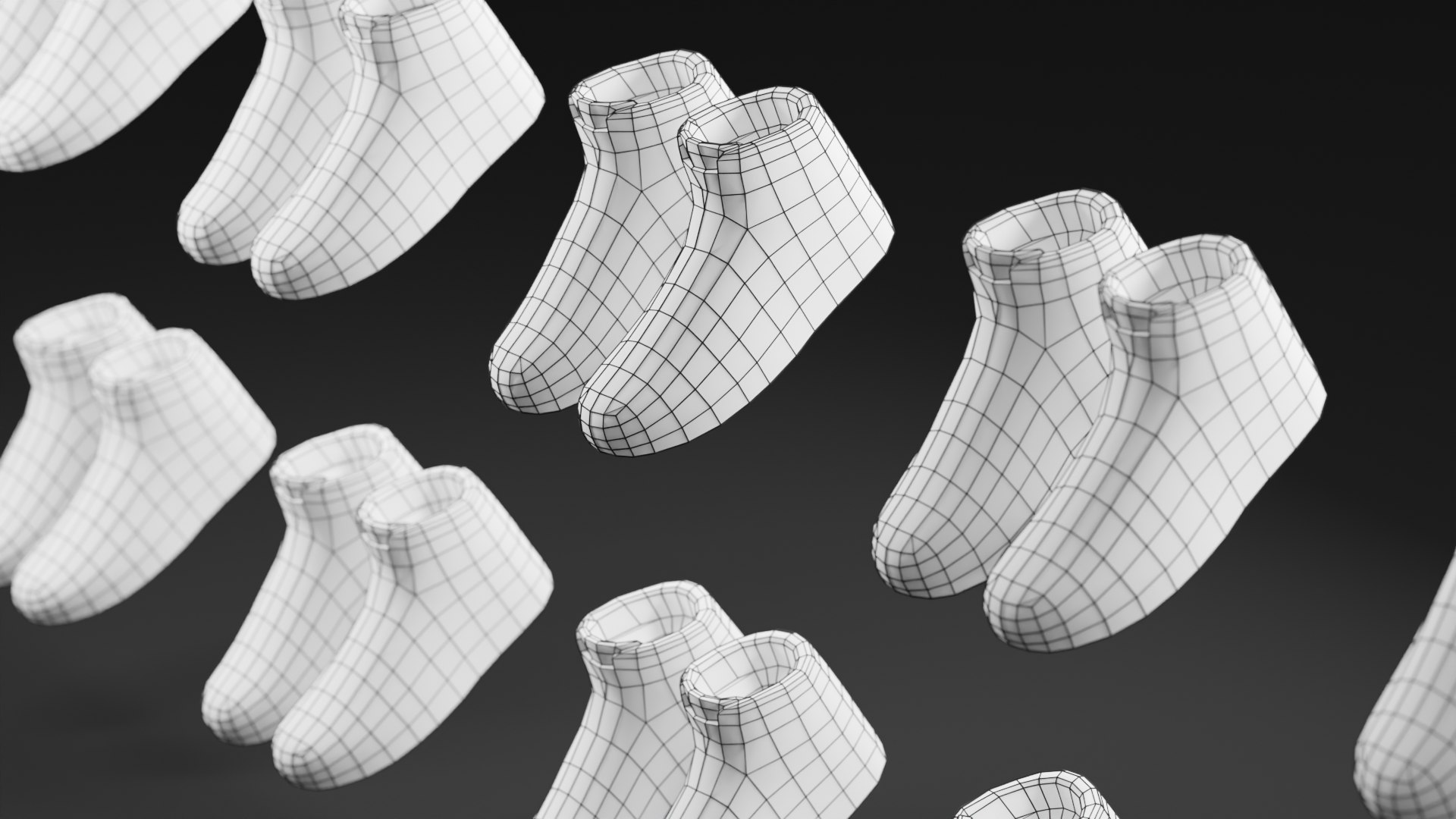 3D Air Jordan Nike Shoes - Pack Of 10 - TurboSquid 2190369