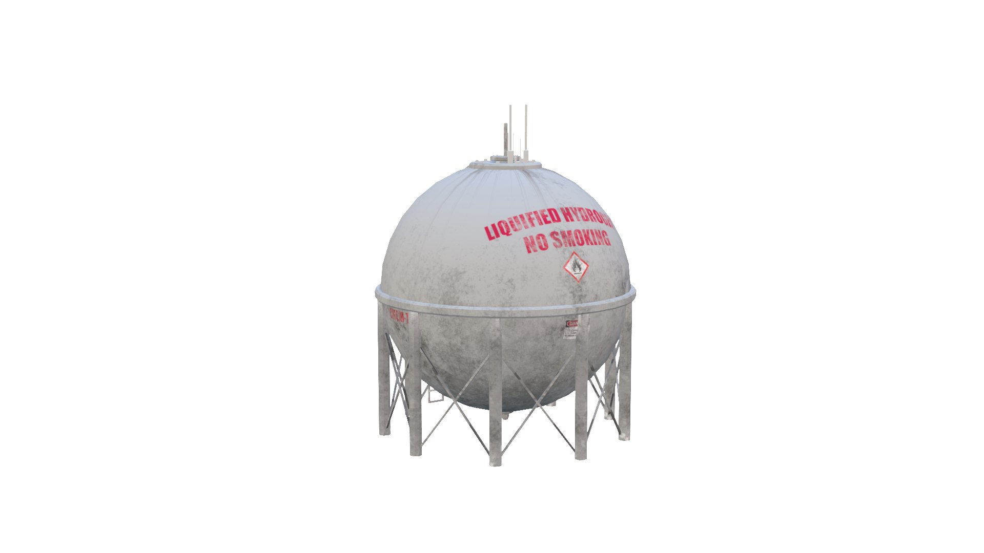 Industrial Sphere Tank 3D Model - TurboSquid 2376157