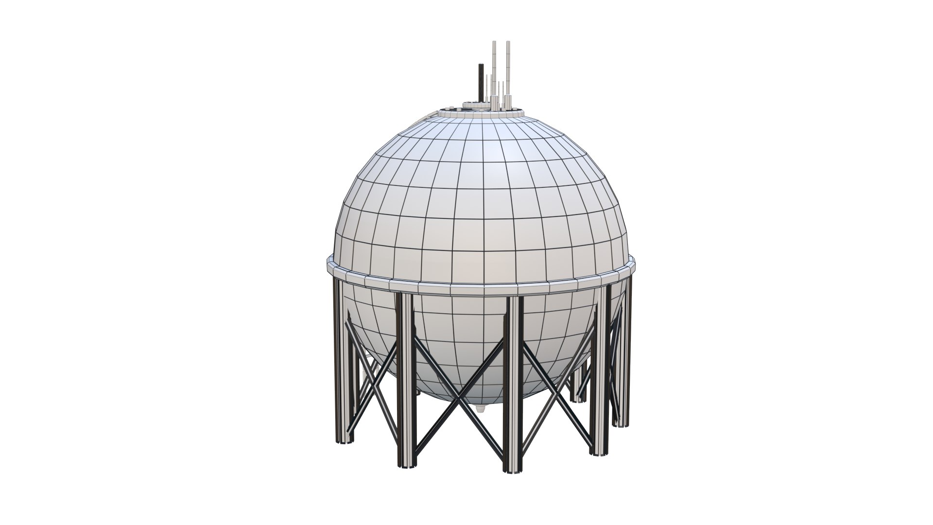 Industrial Sphere Tank 3D Model - TurboSquid 2376157