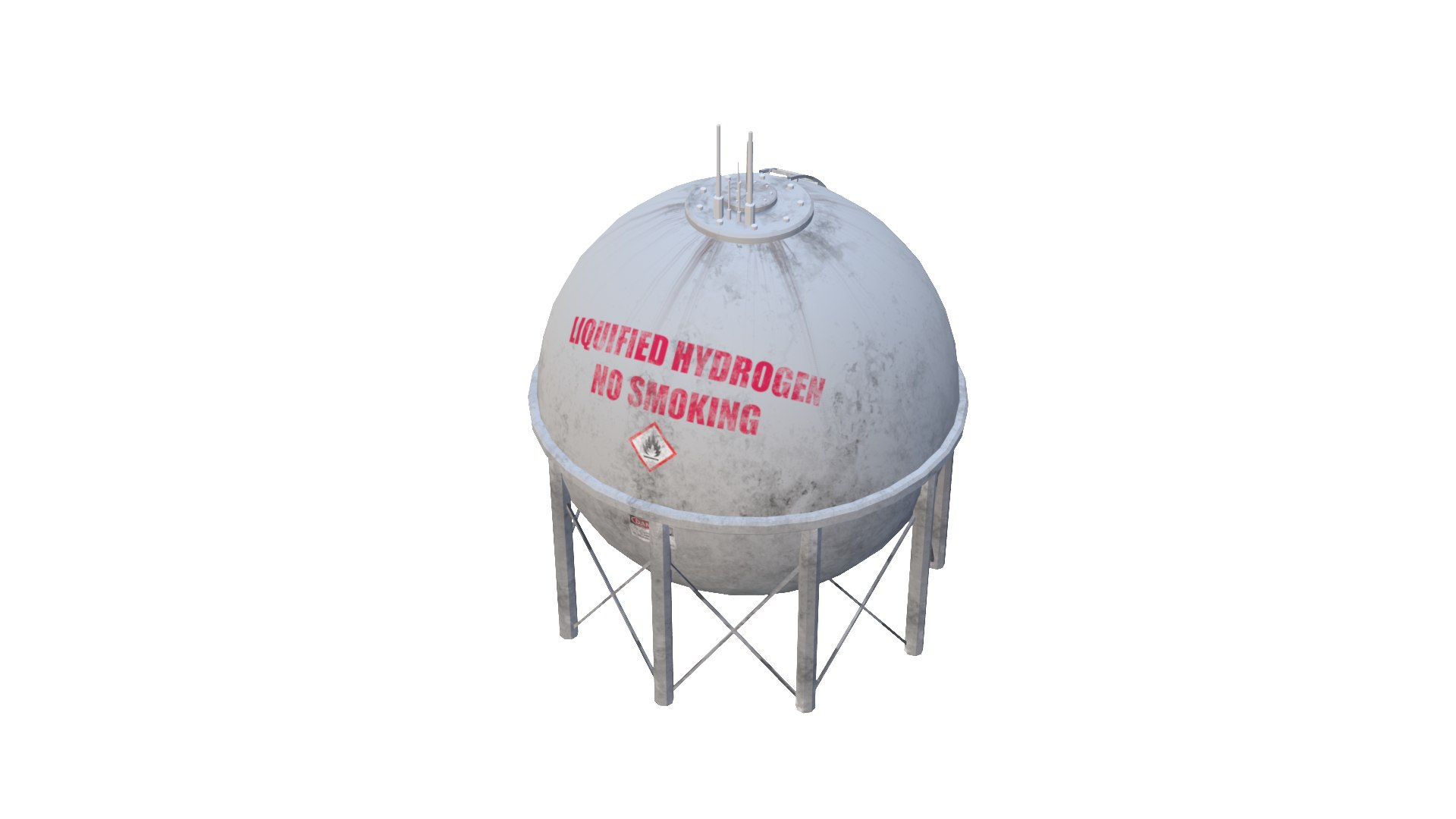 Industrial Sphere Tank 3D Model - TurboSquid 2376157