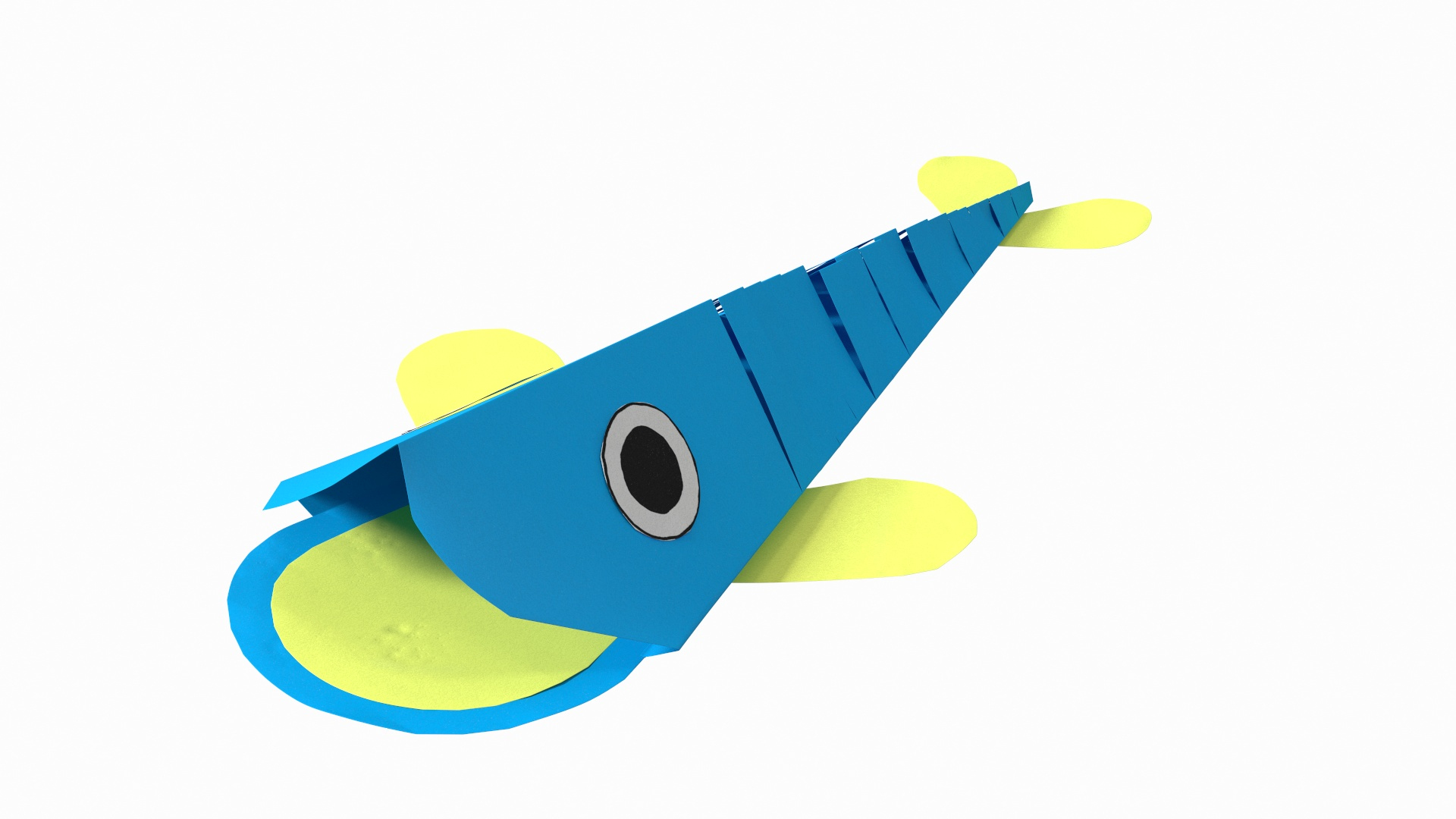 3D Craft Paper Toy Fish - TurboSquid 1933624