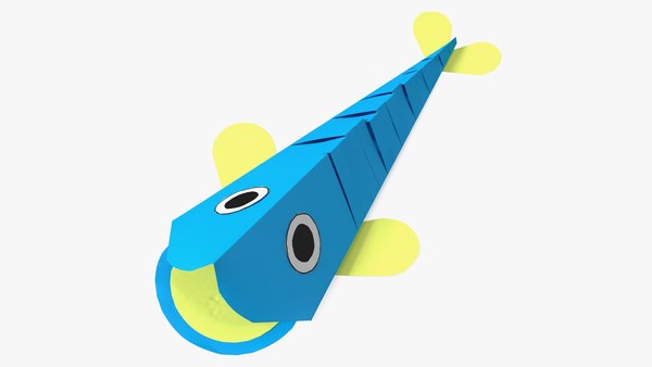 3D Craft Paper Toy Fish - TurboSquid 1933624
