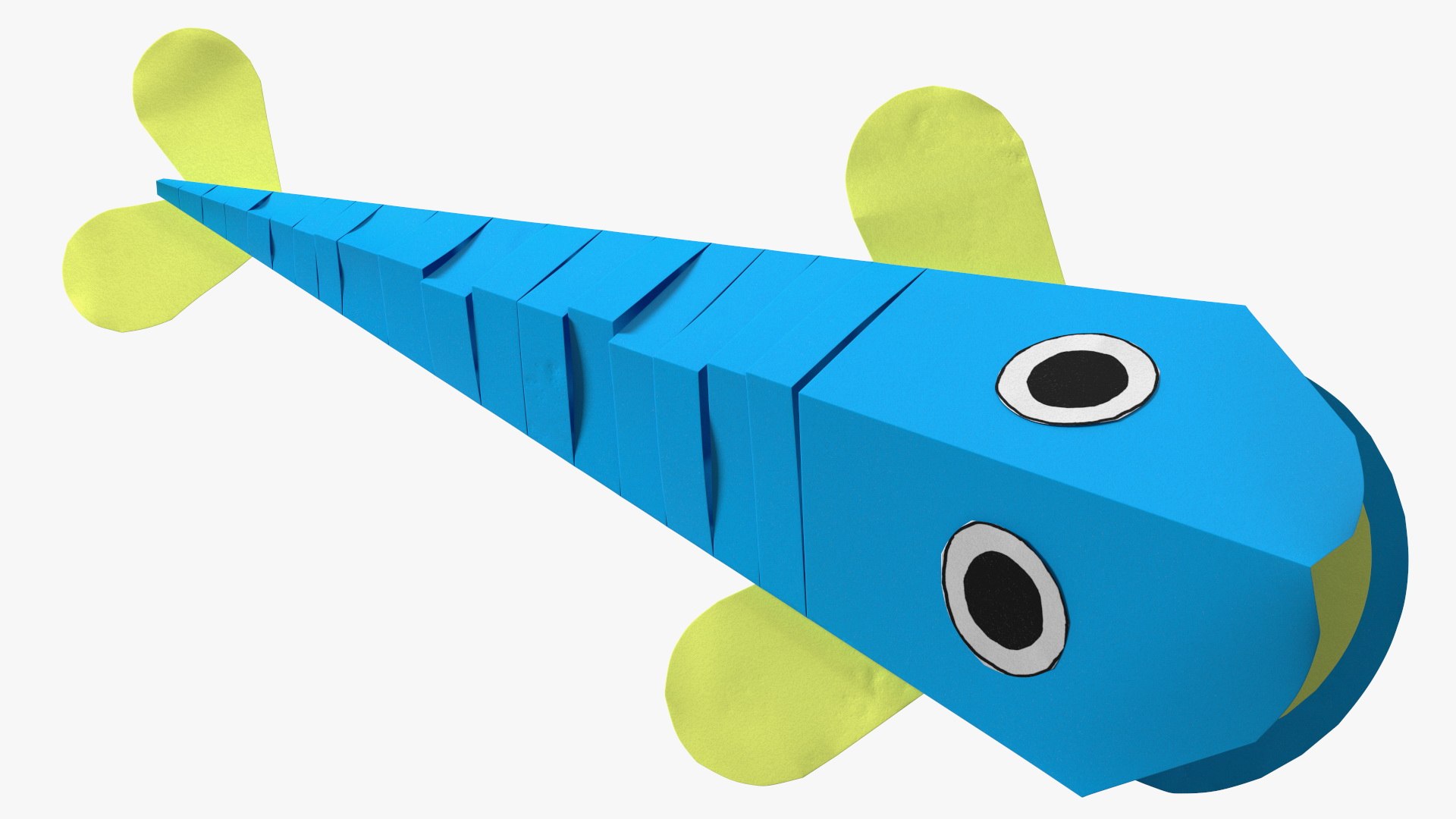 3D Craft Paper Toy Fish - TurboSquid 1933624