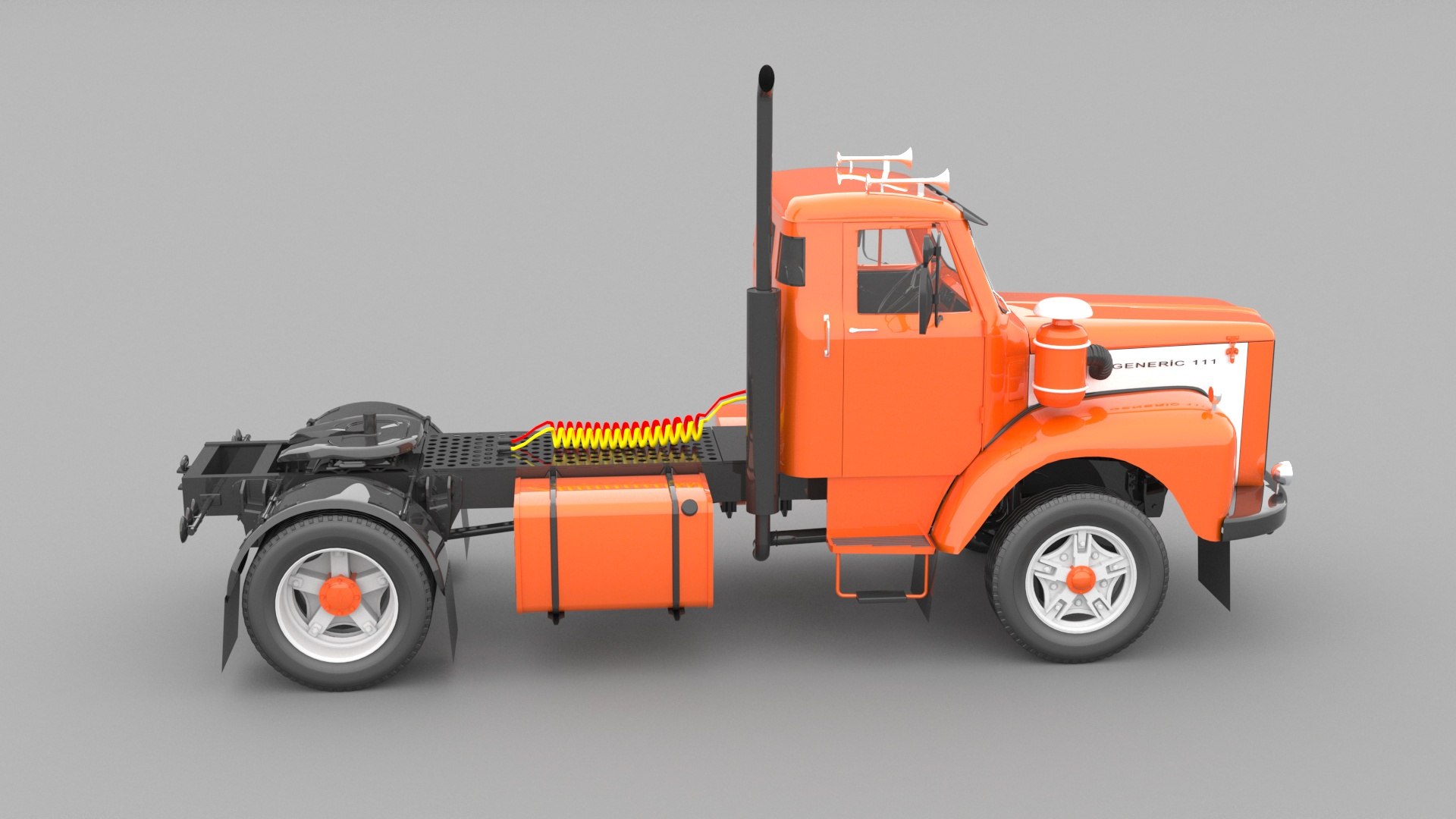 1975 Generic Old Semi Truck 3D Model - TurboSquid 2069167