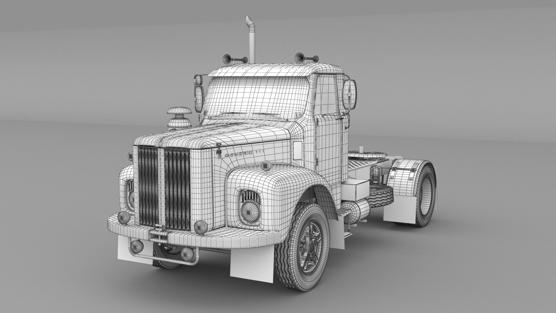 1975 Generic Old Semi Truck 3D Model - TurboSquid 2069167