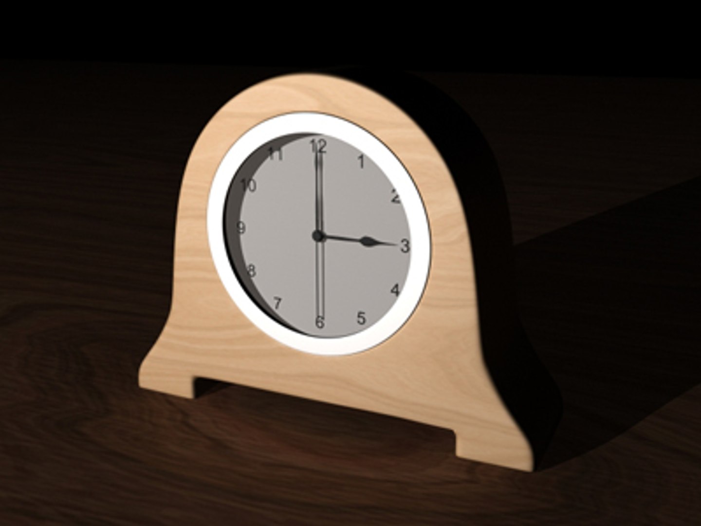 Simple Clock Modern Bedroom 3d Model