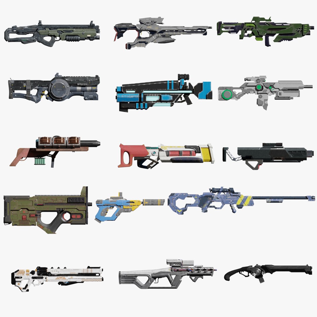 3D Scifi 15 Guns collection - TurboSquid 2103901